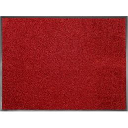 Fußmatte CLEAN, PRIMAflor-Ideen in Textil, rechteckig, Höhe: 8,5 mm, Schmutzfangmatte, große Farbauswahl, waschbar, rot