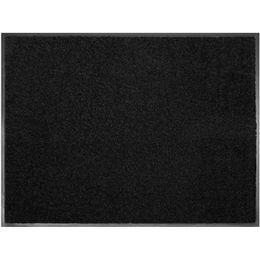Fußmatte CLEAN, PRIMAflor-Ideen in Textil, rechteckig, Höhe: 8,5 mm, Schmutzfangmatte, große Farbauswahl, waschbar, schwarz