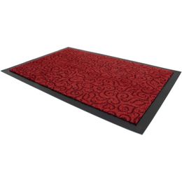 Fußmatte BRASIL, PRIMAflor-Ideen in Textil, rechteckig, Höhe: 6 mm, Schmutzfangmatte, In- und Outdoor geeignet, waschbar, rot