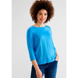 Street One 3/4-Arm-Shirt STYLE EVI mit Rundhalsausschnitt, blau