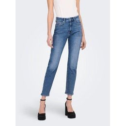 Only Skinny-fit-Jeans ONLEMILY STRETCH HW ST AK DNM CRO571NOOS, blau