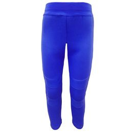 Family Trends Thermohose mit coolen Lederlook-Applikationen, blau