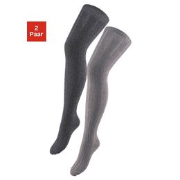 Lavana Overknees (Set, 2-Paar) in Melangequalität, bunt|grau|schwarz