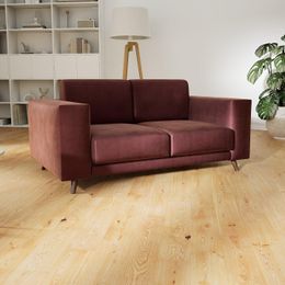 MYCS Sofa Samt Altrosa - Moderne Designer-Couch: Hochwertige Qualität, einzigartiges Design - 168 x 75 x 98 cm, Komplett anpassbar