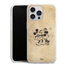 DeinDesign iPhone 13 Pro Handy Silikon H&uuml;lle Case wei&szlig; Handyh&uuml;lle Minnie Mouse Vintage Mickey Mouse Silikon Case