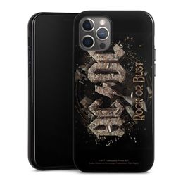 DeinDesign iPhone 12 Pro Handy Silikon H&uuml;lle Case schwarz Handyh&uuml;lle Acdc Official Licensed Product Rock Or Bust