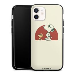 DeinDesign iPhone 12 Handy Silikon H&uuml;lle Case schwarz Handyh&uuml;lle Official Licensed Product Kindheit Snoopy