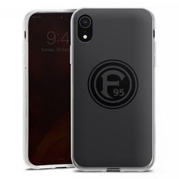DeinDesign iPhone Xr Handy Silikon H&uuml;lle Case transparent Handyh&uuml;lle F95 Fortuna D&uuml;sseldorf Logo Silikon Case