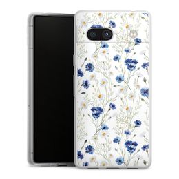 DeinDesign Google Pixel 7a Handy Silikon H&uuml;lle Case transparent Handyh&uuml;lle Flowers Muster Flower Silikon Case
