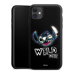 DeinDesign iPhone 11 Handy Premium Silikon H&uuml;lle Handyh&uuml;lle schwarz Case Official Licensed Product Disney Lilo & Stitch Silikon Premium Case