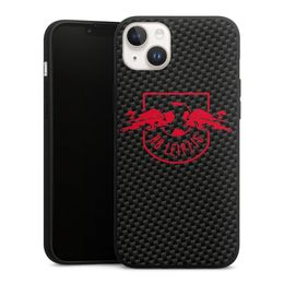 DeinDesign iPhone 14 Handy Premium Silikon H&uuml;lle Handyh&uuml;lle schwarz Case Rb Leipzig Official Licensed Product Carbon Silikon Premium Case