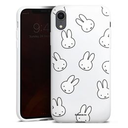 DeinDesign iPhone Xr Handy Silikon H&uuml;lle Case wei&szlig; Handyh&uuml;lle Muster Miffy Transparent Silikon Case