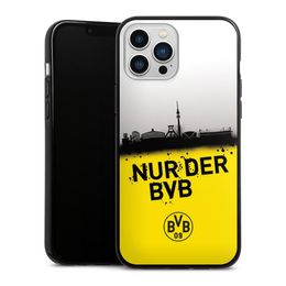 DeinDesign iPhone 13 Pro Max Handy Silikon H&uuml;lle Case schwarz Handyh&uuml;lle Borussia Dortmund Statement Bvb