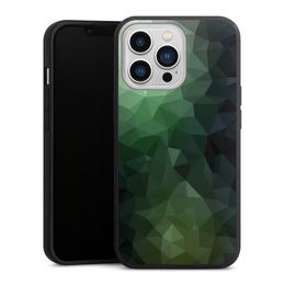 DeinDesign iPhone 13 Pro Handy Premium Silikon H&uuml;lle Handyh&uuml;lle schwarz Case Tarnmuster Geometric Mosaic Silikon Premium Case