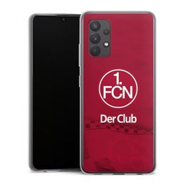DeinDesign Galaxy A32 4G Handy Silikon H&uuml;lle Case transparent Handyh&uuml;lle Official Licensed Product 1. Fc N&uuml;rnberg Bundesliga Silikon Case