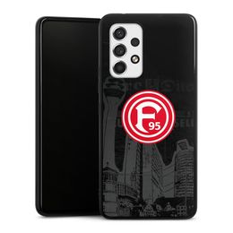 DeinDesign Galaxy A53 5G Handy Silikon H&uuml;lle Case schwarz Handyh&uuml;lle Logo Official Licensed Product Fortuna D&uuml;sseldorf