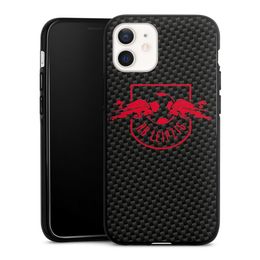 DeinDesign iPhone 12 Handy Silikon H&uuml;lle Case schwarz Handyh&uuml;lle Carbon Official Licensed Product Rb Leipzig