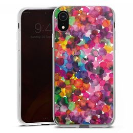 DeinDesign iPhone Xr Handy Silikon H&uuml;lle Case transparent Handyh&uuml;lle Water Colour Colourful Points Silikon Case