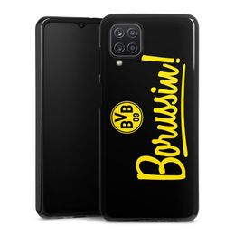 DeinDesign Galaxy A12 Handy Silikon H&uuml;lle Case schwarz Handyh&uuml;lle Borussia Dortmund Soccer Bvb