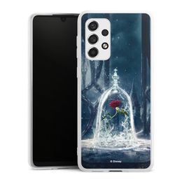 DeinDesign Galaxy A33 5G Handy Silikon H&uuml;lle Case transparent Handyh&uuml;lle The Beauty And The Beast Disney Princess Rose Silikon Case