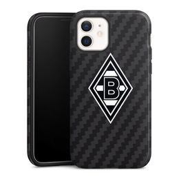 DeinDesign iPhone 12 mini Handy Panzer Handyh&uuml;lle robuste Outdoor H&uuml;lle Schutzh&uuml;lle gl&auml;nzend Borussia M&ouml;nchengladbach Carbon Gladbach Tough Case