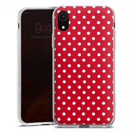 DeinDesign iPhone Xr Handy Silikon H&uuml;lle Case transparent Handyh&uuml;lle Points Polka Dots Retro Silikon Case
