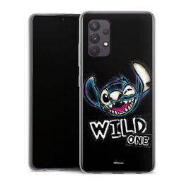 DeinDesign Galaxy A32 4G Handy Silikon H&uuml;lle Case transparent Handyh&uuml;lle Lilo & Stitch Disney Official Licensed Product Silikon Case
