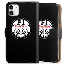 DeinDesign iPhone 11 Handy Klapph&uuml;lle Handyh&uuml;lle aus Kunst Leder schwarz Flip Case Eintracht Frankfurt Sge Official Licensed Product Sideflip mit Lasche