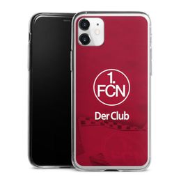 DeinDesign iPhone 11 Handy Slim Case Silikon Handyh&uuml;lle transparent H&uuml;lle extra d&uuml;nn Official Licensed Product 1. Fc N&uuml;rnberg Bundesliga Silikon Slim Case