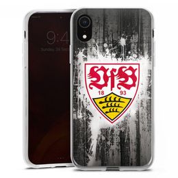 DeinDesign iPhone Xr Handy Silikon H&uuml;lle Case transparent Handyh&uuml;lle Official Licensed Product Vfb Stuttgart Bundesliga Silikon Case