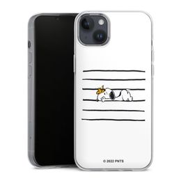 DeinDesign iPhone 14 Plus Handy Silikon H&uuml;lle Case transparent Handyh&uuml;lle Snoopy Dog Peanuts Silikon Case