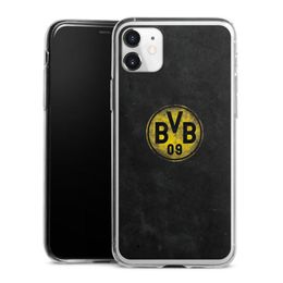DeinDesign iPhone 11 Handy Slim Case Silikon Handyh&uuml;lle transparent H&uuml;lle extra d&uuml;nn Merchandise Borussia Dortmund Bvb Silikon Slim Case