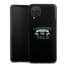 DeinDesign Galaxy A12 Handy Silikon H&uuml;lle Case schwarz Handyh&uuml;lle Tractor Farmer Wisdom