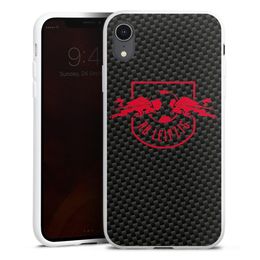 DeinDesign iPhone Xr Handy Silikon H&uuml;lle Case wei&szlig; Handyh&uuml;lle Rb Leipzig Official Licensed Product Carbon Silikon Case