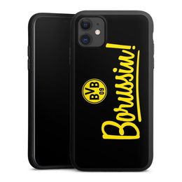 DeinDesign iPhone 11 Handy Premium Silikon H&uuml;lle Handyh&uuml;lle schwarz Case Borussia Dortmund Bvb Soccer Silikon Premium Case