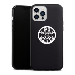 DeinDesign iPhone 13 Pro Max Handy Silikon H&uuml;lle Case schwarz Handyh&uuml;lle Logo Eintracht Frankfurt Eagle