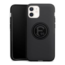 DeinDesign iPhone 12 Handy Silikon H&uuml;lle Case schwarz Handyh&uuml;lle F95 Fortuna D&uuml;sseldorf Logo