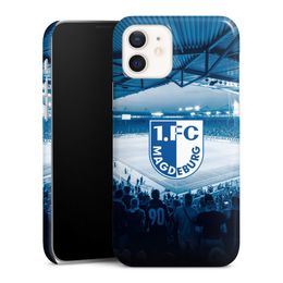 DeinDesign iPhone 12 Handy Premium Case Smartphone Handyh&uuml;lle Schutzh&uuml;lle gl&auml;nzend Stadium 1. Fcm 1. Fc Magdeburg Premium Case