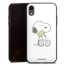 DeinDesign iPhone Xr Handy Silikon H&uuml;lle Case schwarz Handyh&uuml;lle Snoopy Love Peanuts