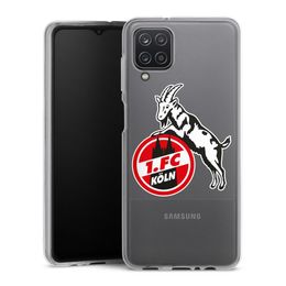 DeinDesign Galaxy A12 Handy Silikon H&uuml;lle Case transparent Handyh&uuml;lle Transparent 1. Fc K&ouml;ln Logo Silikon Case