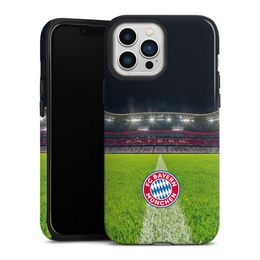 DeinDesign iPhone 13 Pro Max Handy Panzer Handyh&uuml;lle robuste Outdoor H&uuml;lle Schutzh&uuml;lle gl&auml;nzend Stadium Fc Bayern M&uuml;nchen Fcb Tough Case