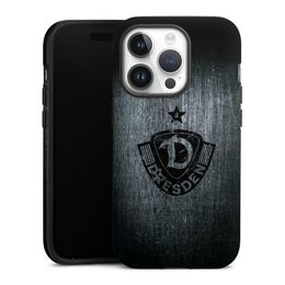 DeinDesign iPhone 14 Pro Handy Panzer Handyh&uuml;lle robuste Outdoor H&uuml;lle Schutzh&uuml;lle matt Sg Dynamo Dresden Official Licensed Product Vintage Tough Case