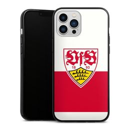 DeinDesign iPhone 13 Pro Max Handy Silikon H&uuml;lle Case schwarz Handyh&uuml;lle Vfb Stuttgart Logo Official Licensed Product