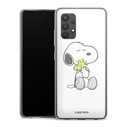 DeinDesign Galaxy A32 4G Handy Silikon H&uuml;lle Case transparent Handyh&uuml;lle Snoopy Love Peanuts Silikon Case