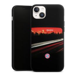 DeinDesign iPhone 14 Handy Premium Silikon Hülle Handyhülle schwarz Case Fcb Fc Bayern München Stadium Silikon Premium Case