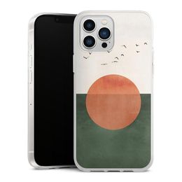 DeinDesign iPhone 13 Pro Max Handy Silikon H&uuml;lle Case transparent Handyh&uuml;lle Sunshine Bird Sunset Silikon Case