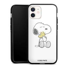 DeinDesign iPhone 12 mini Handy Silikon H&uuml;lle Case schwarz Handyh&uuml;lle Snoopy Love Peanuts