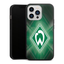 DeinDesign iPhone 13 Pro Handy Premium Silikon H&uuml;lle Handyh&uuml;lle schwarz Case Sv Werder Bremen Coat Of Arms Official Licensed Product Silikon Premium Case