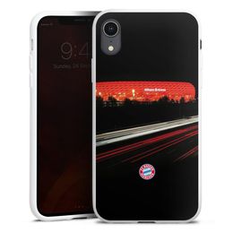DeinDesign iPhone Xr Handy Silikon H&uuml;lle Case wei&szlig; Handyh&uuml;lle Fcb Fc Bayern M&uuml;nchen Stadium Silikon Case