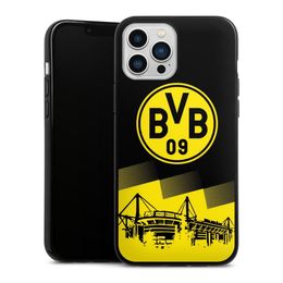 DeinDesign iPhone 13 Pro Max Handy Silikon H&uuml;lle Case schwarz Handyh&uuml;lle Borussia Dortmund Stadium Bvb